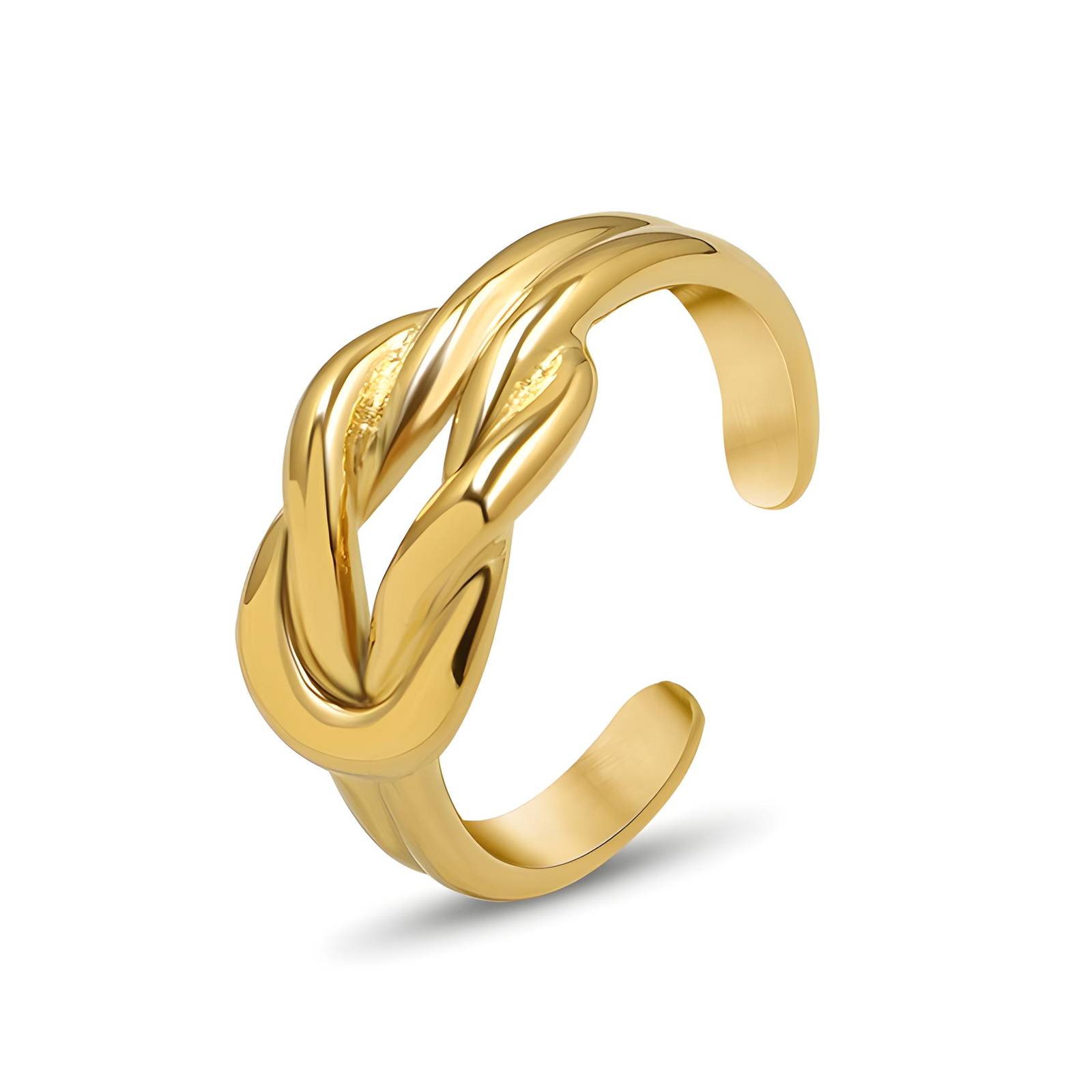 18K gold plated Stainless steel finger ring, Intensity SKU #85939-0 wholesale supplier -Glozzo