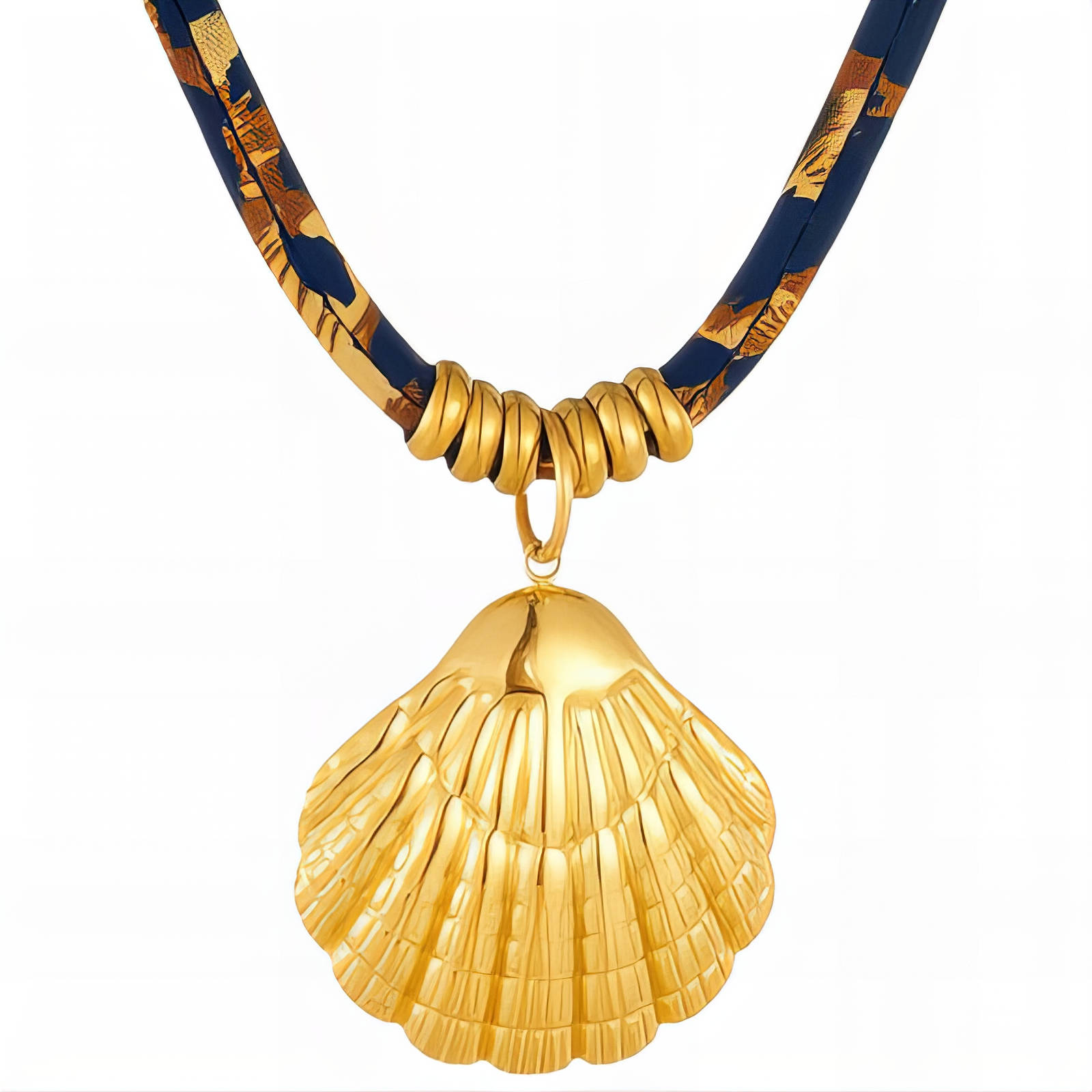 "Seashell" Necklace, 18K Gold Plated Steel SKU #91076-0 wholesale supplier -Glozzo