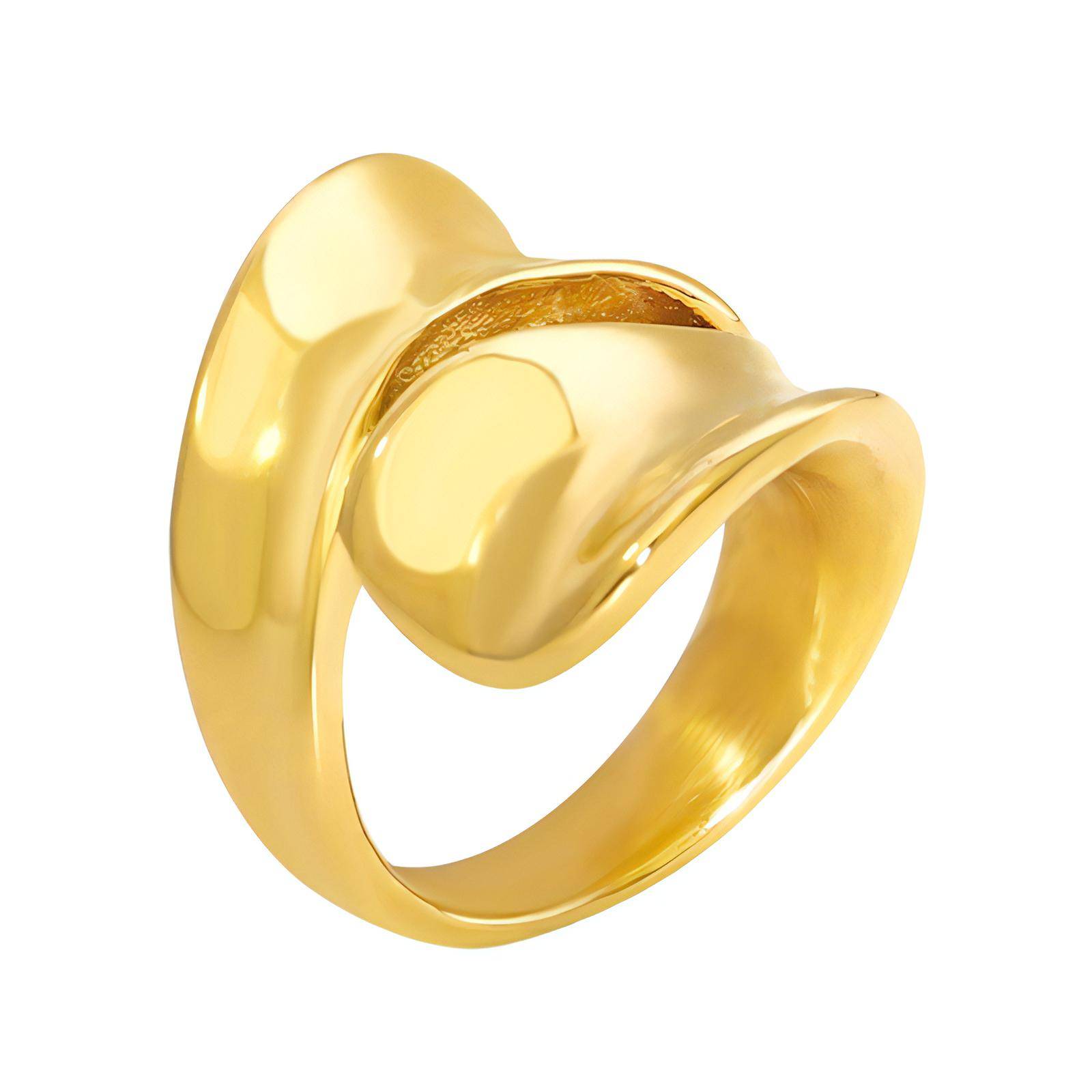 18K gold plated Stainless steel finger ring, Intensity SKU #85228-4 ...