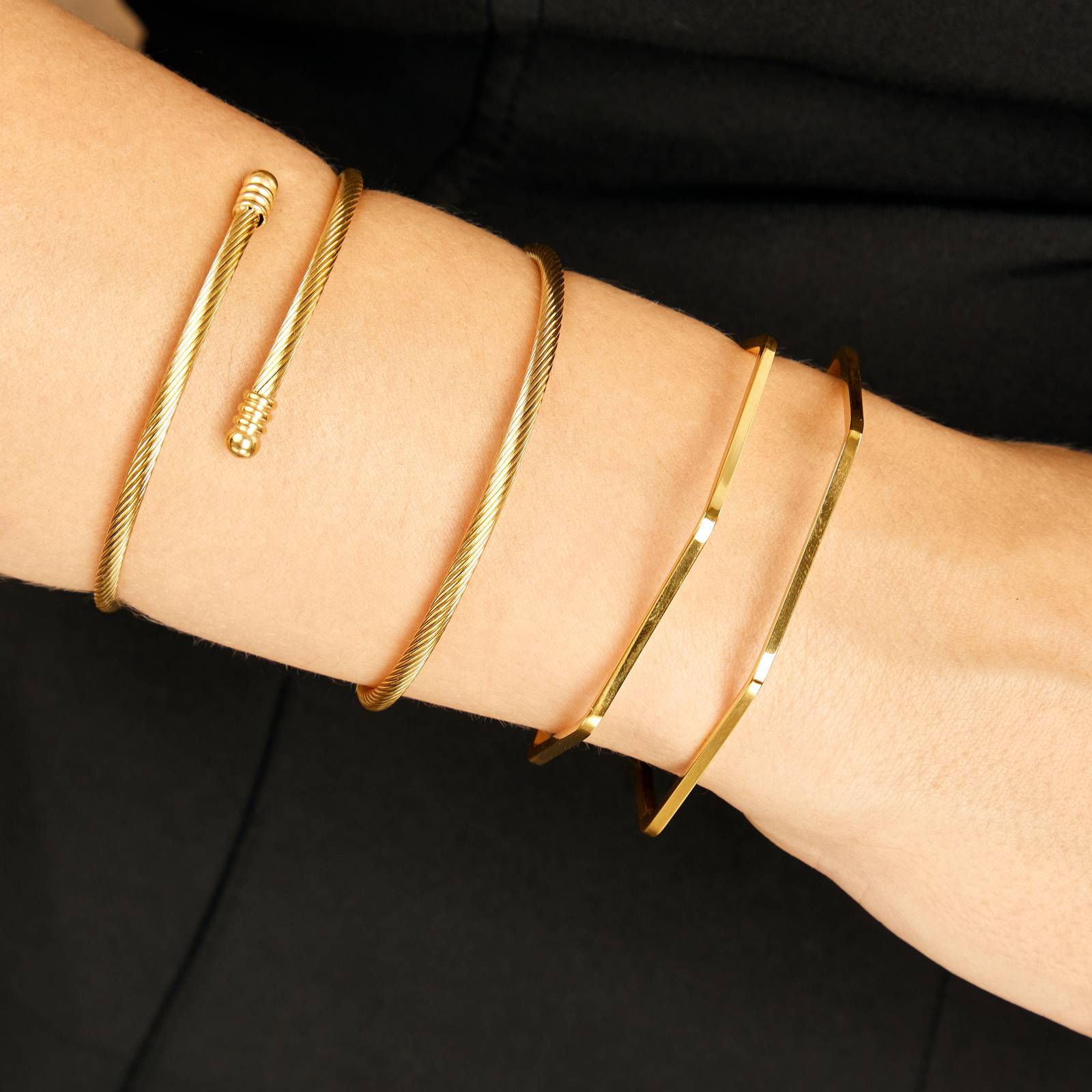 18K gold plated Stainless steel bracelet, Intensity SKU #84995-4 ...