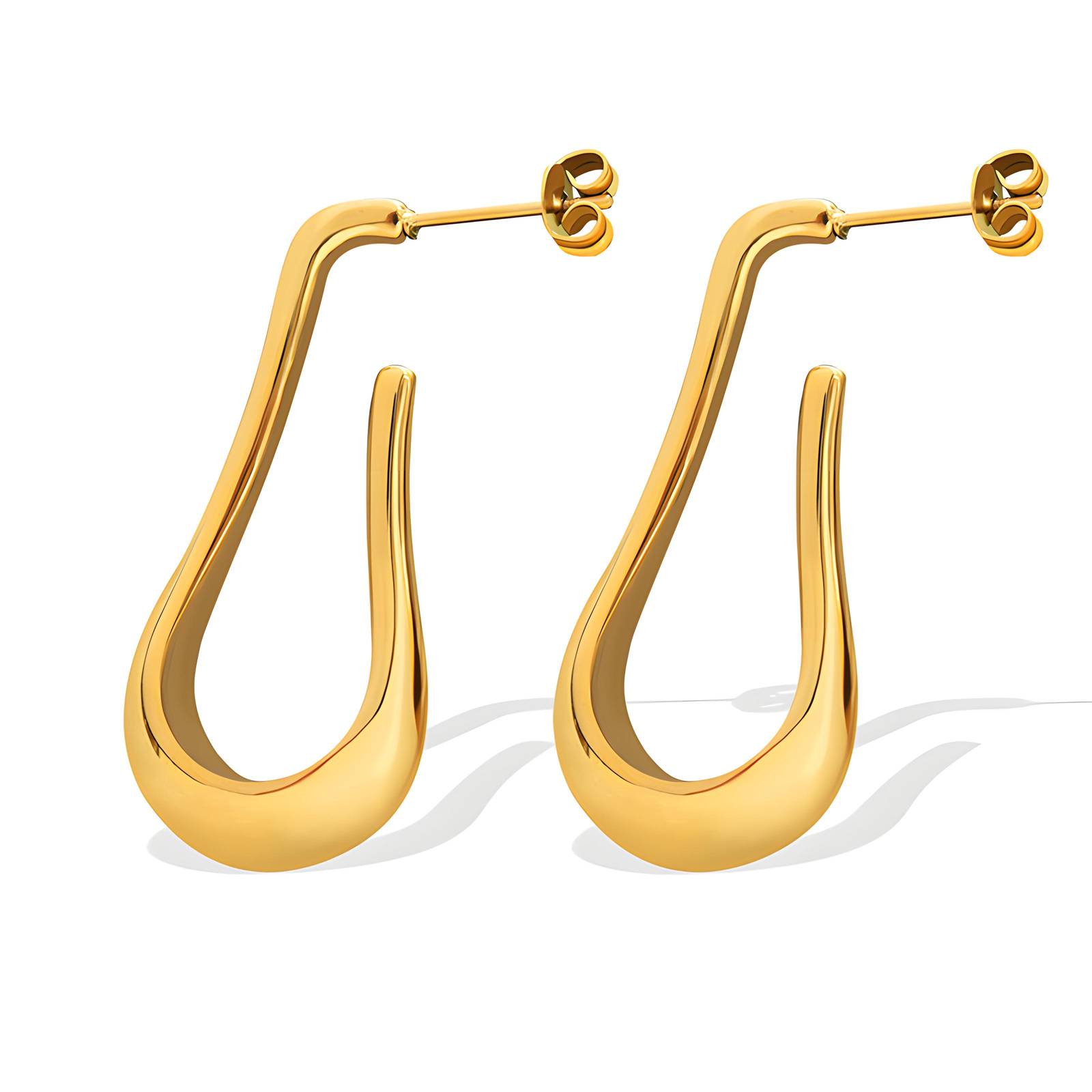 18K gold plated Stainless steel earrings, Intensity SKU #86051-0 ...