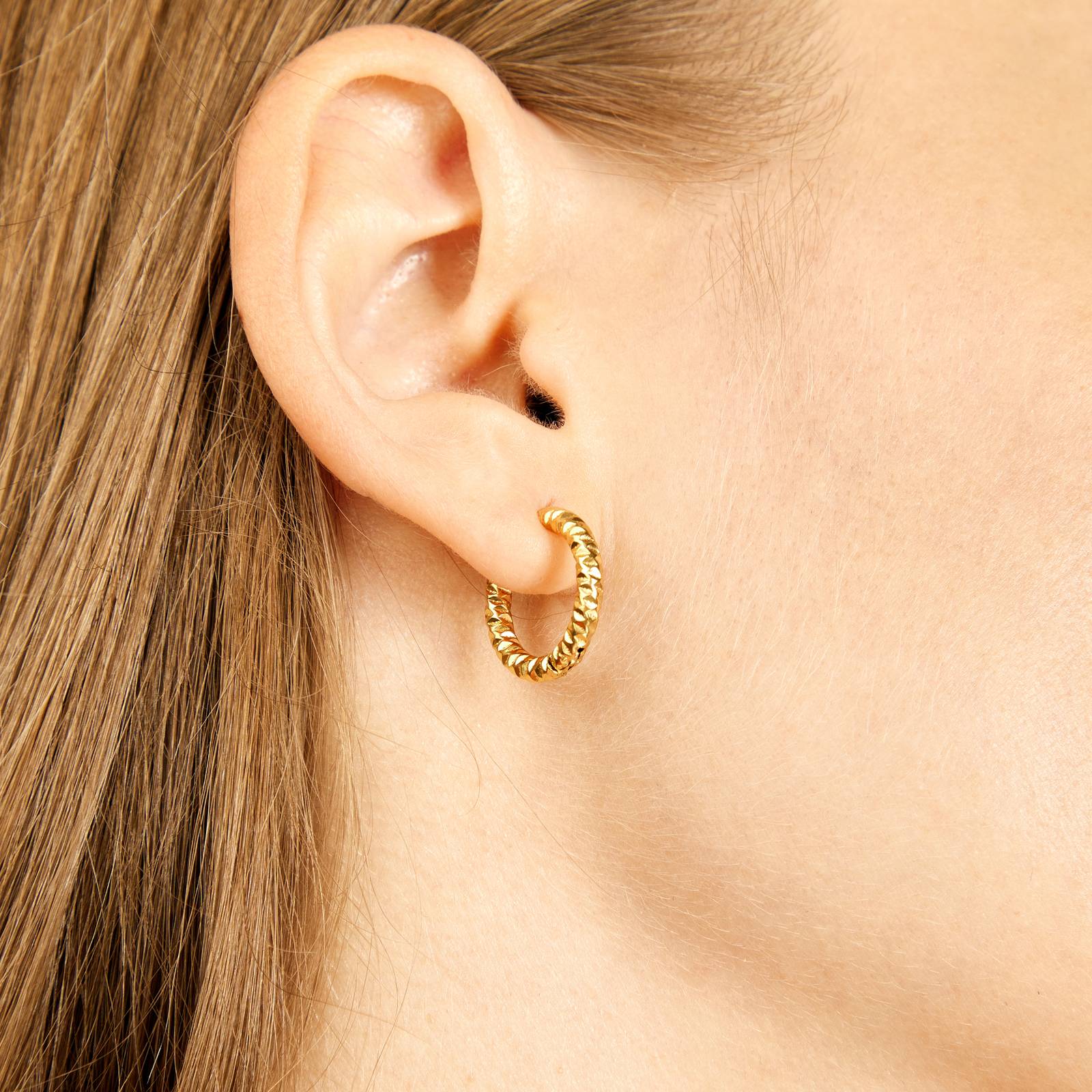 18K gold plated Stainless steel earrings, Intensity SKU #86626-0 ...