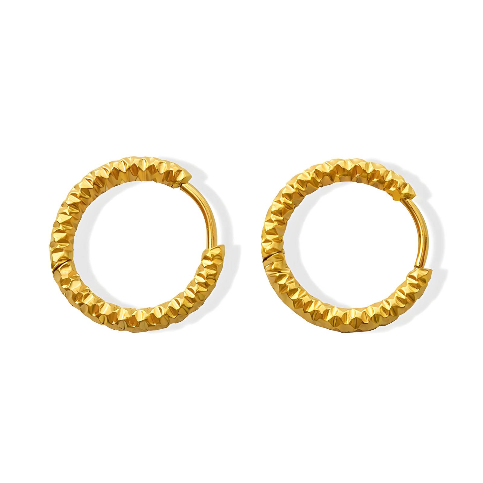 18K gold plated Stainless steel earrings, Intensity SKU #86626-0 ...
