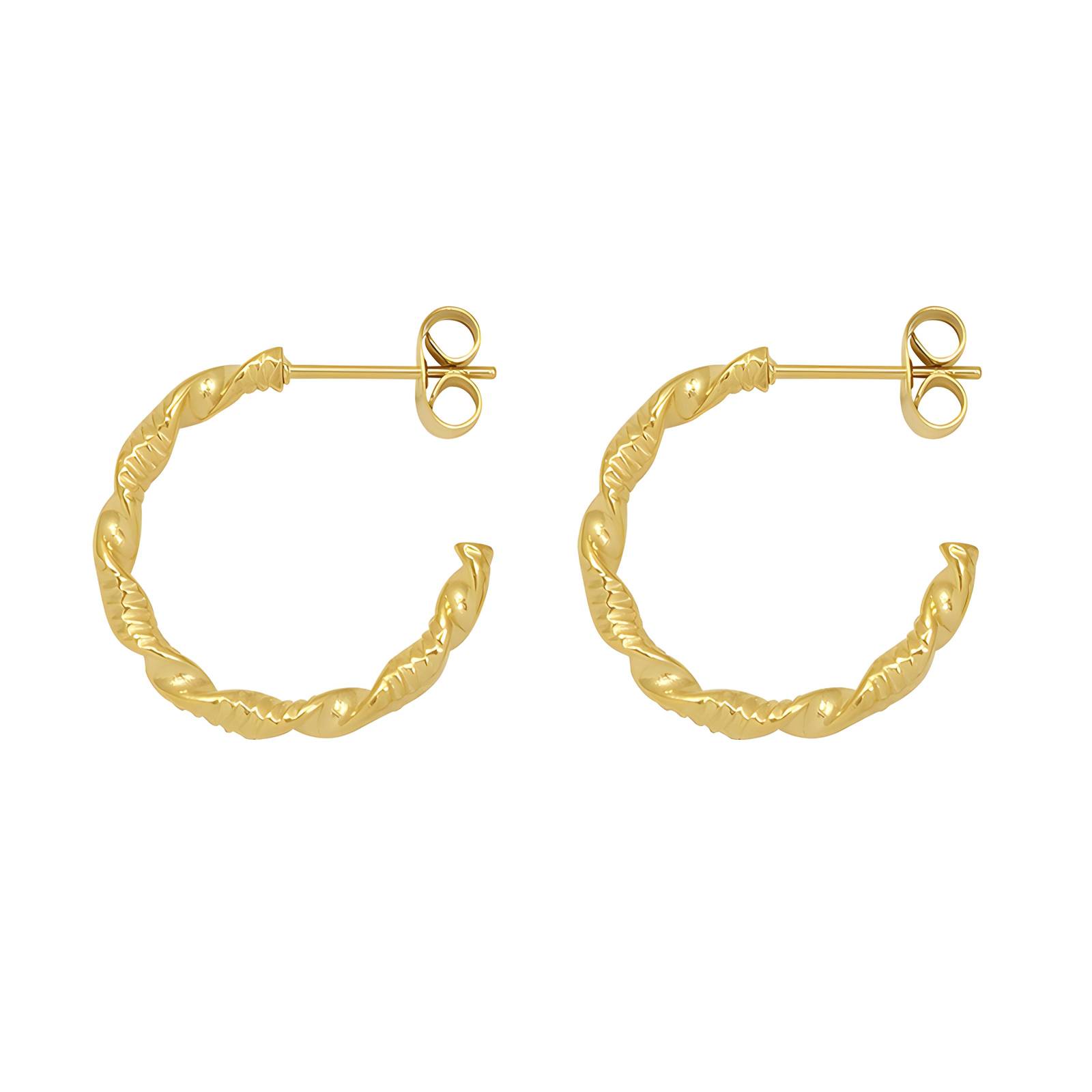 18K gold plated Stainless steel earrings, Intensity SKU #86663-0 ...