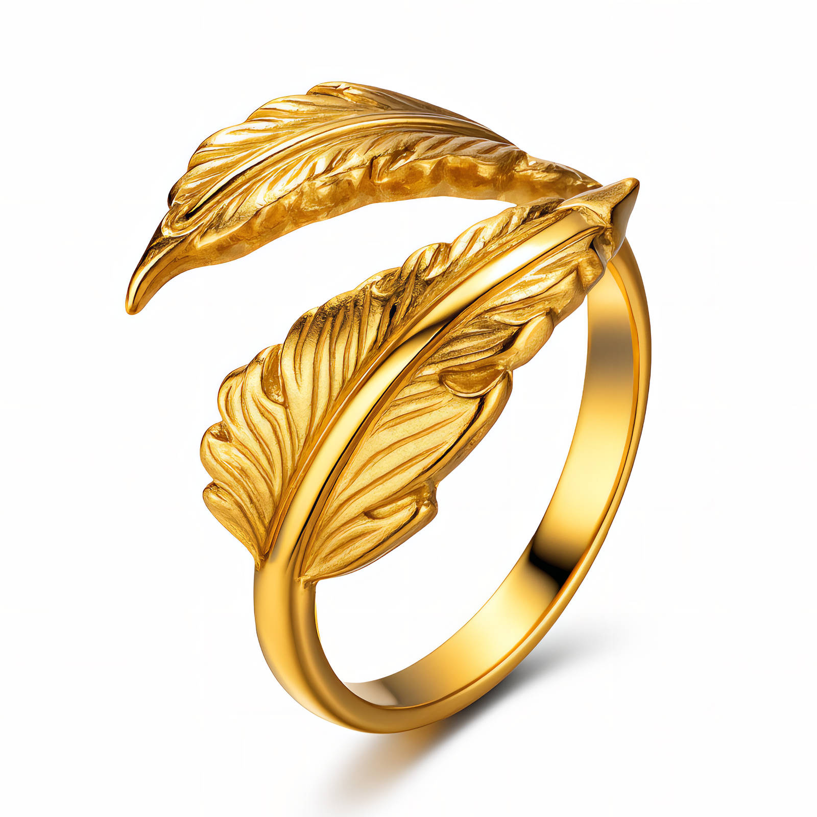 "Leaves" Ring, 18K Gold Plated Steel SKU #87626-0 wholesale supplier ...
