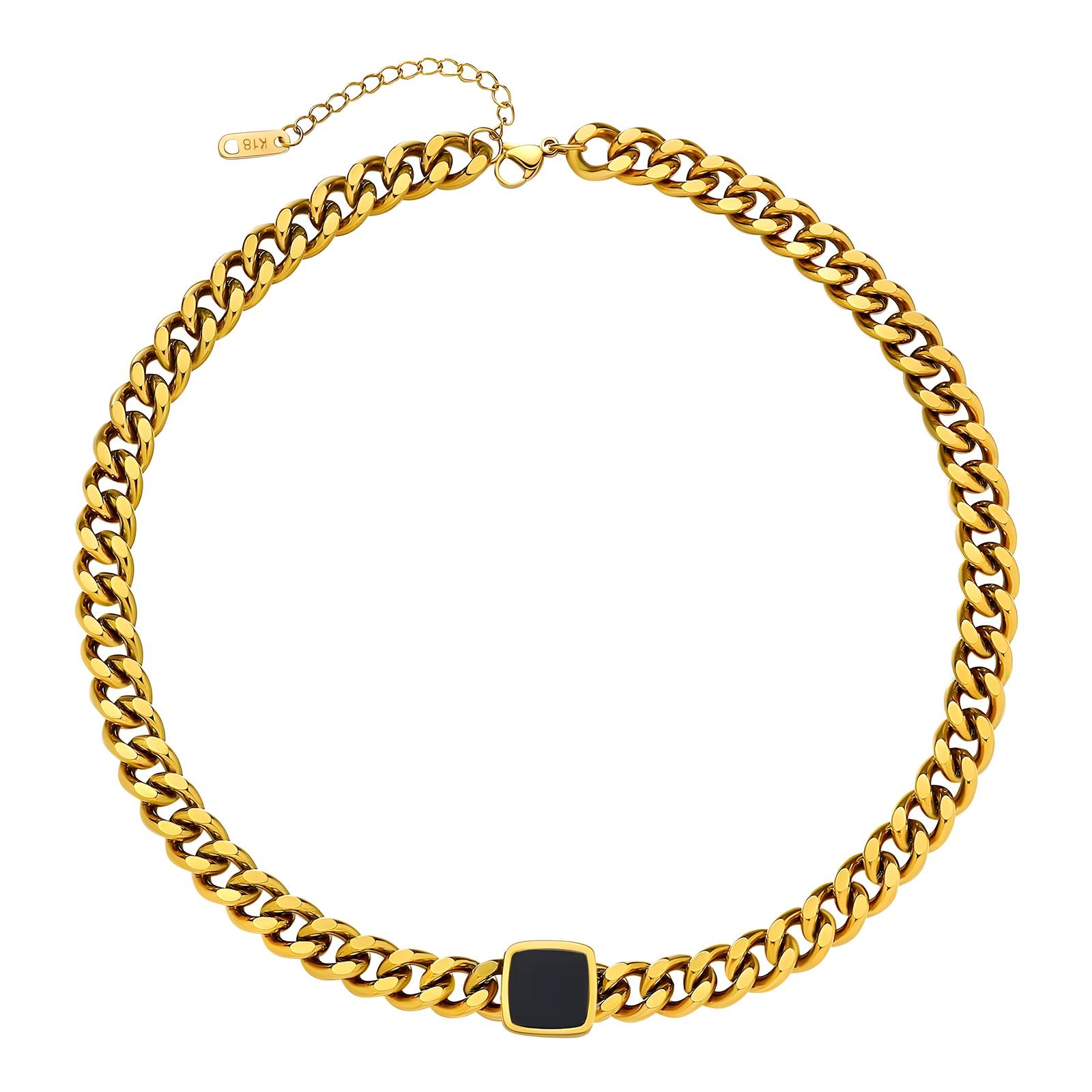 18K gold plated Stainless steel necklace, Intensity SKU #87730-0 ...