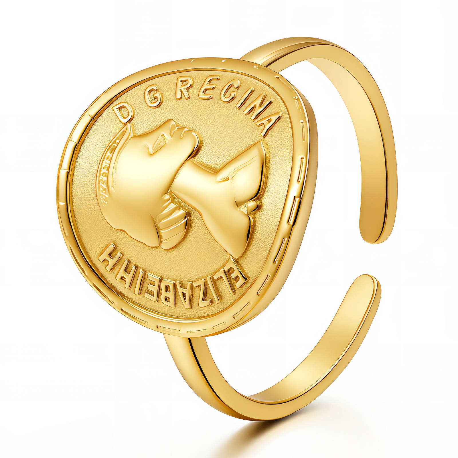 Ring, 18K Gold Plated Steel SKU #88533-0 wholesale supplier -Glozzo
