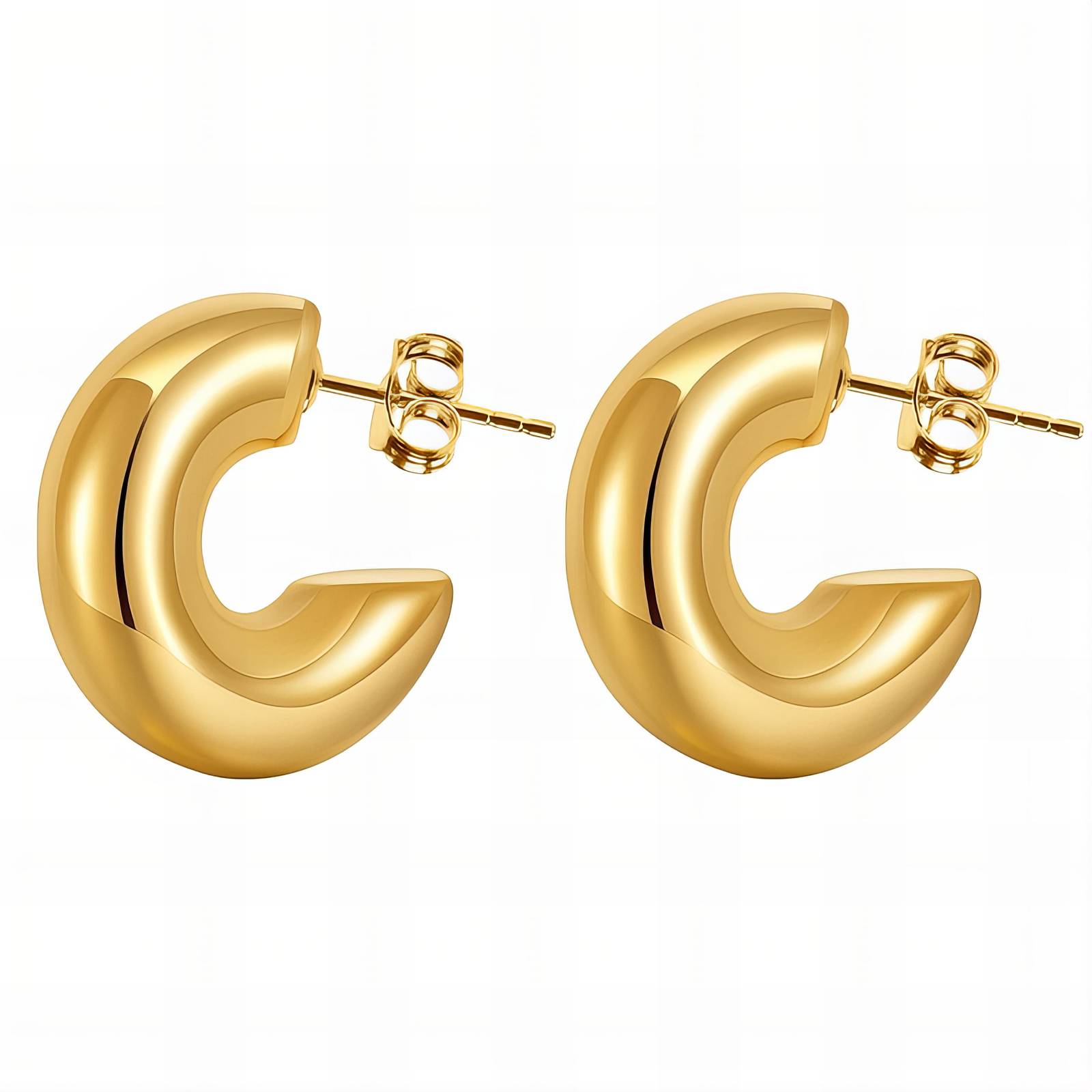 18K gold plated Stainless steel earrings, Intensity SKU #89280-0 ...
