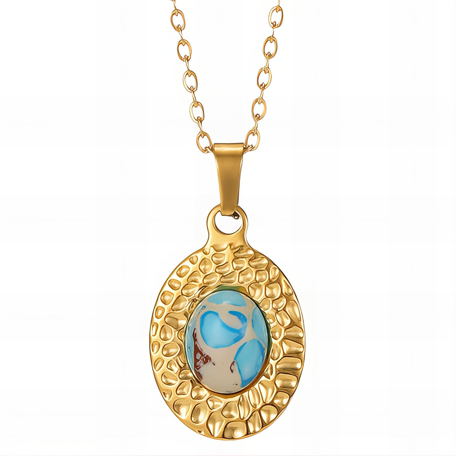 Necklace, 18K Gold Plated Steel SKU #90234-0 wholesale supplier -Glozzo
