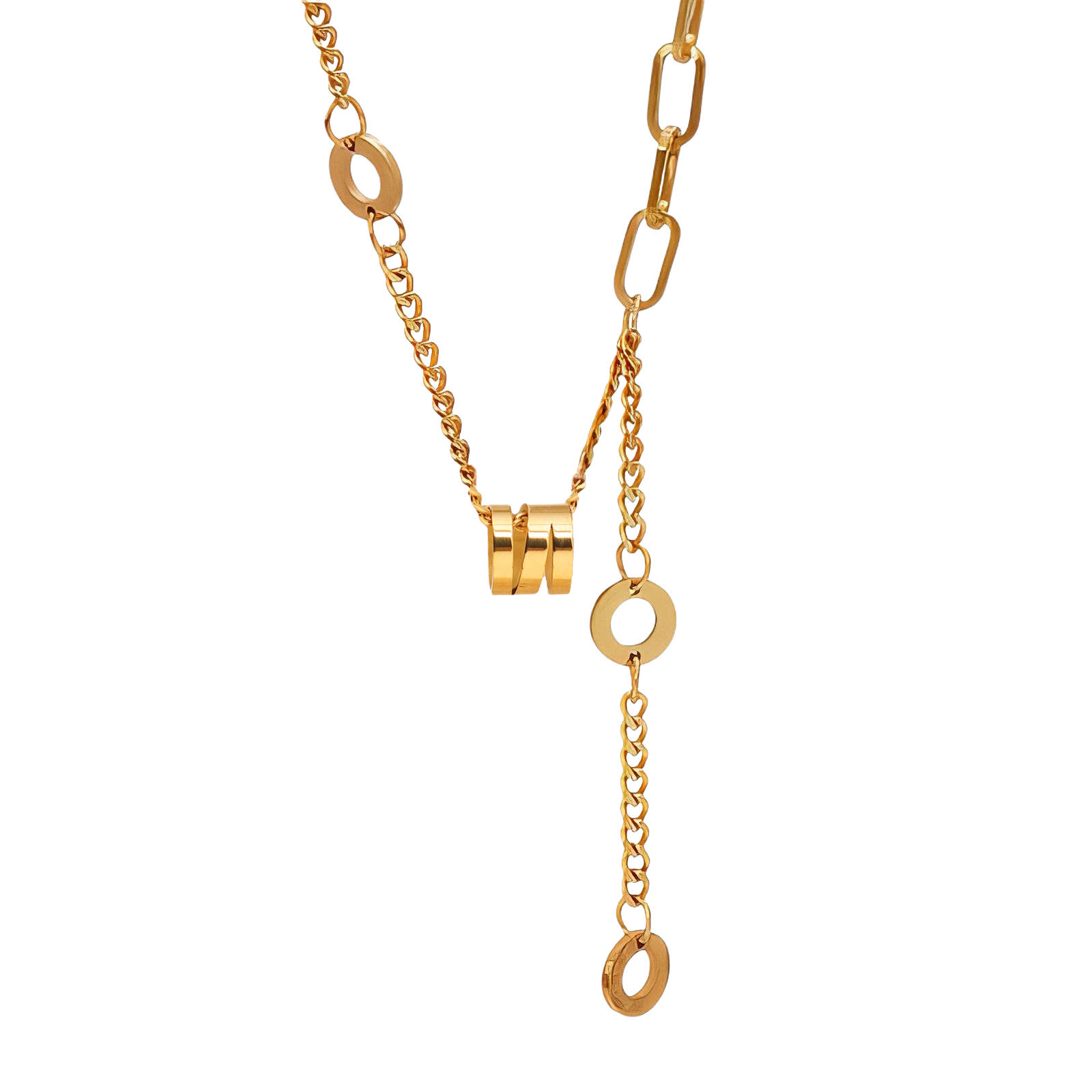 Necklace, 18K Gold Plated Steel SKU #90406-0 wholesale supplier -Glozzo