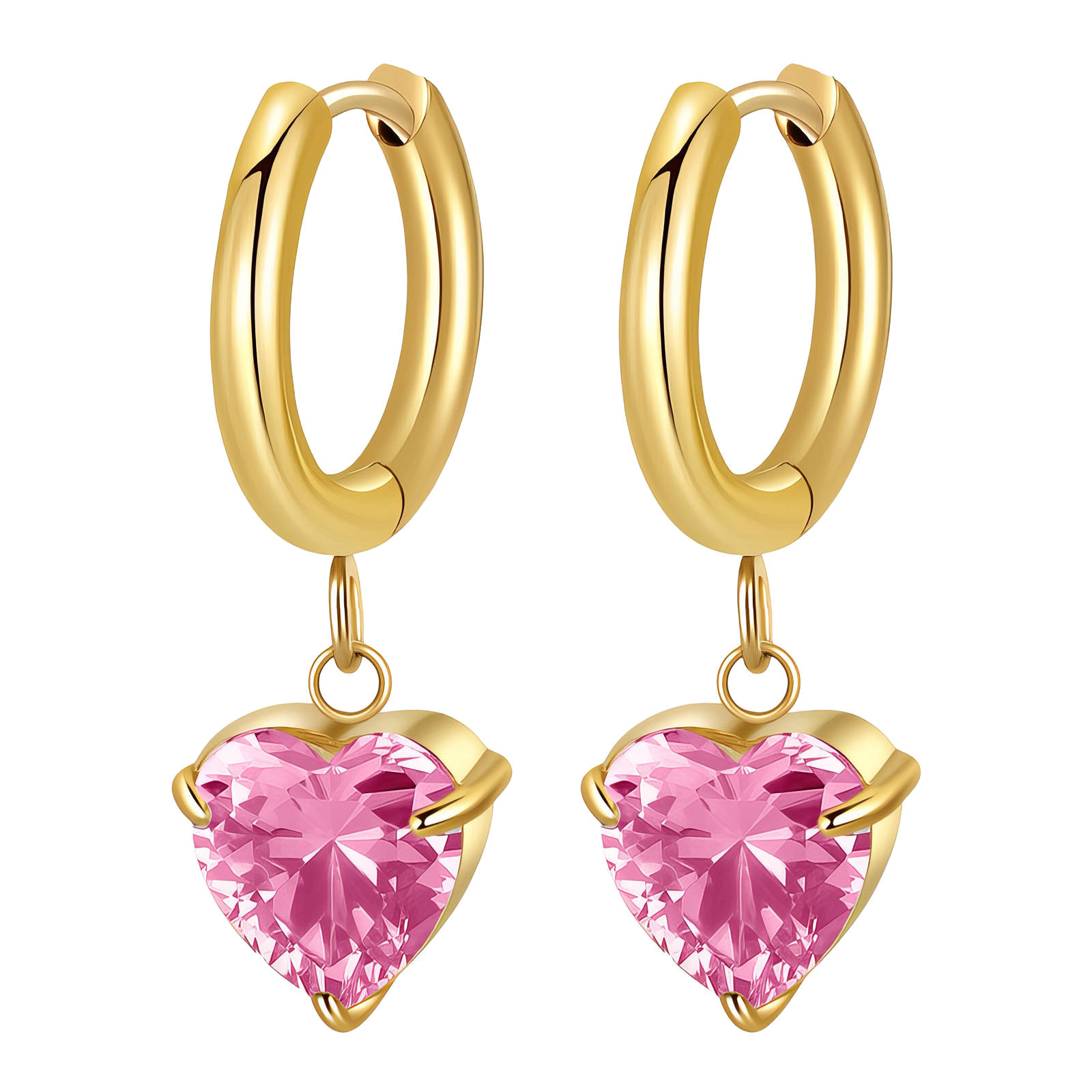 "Hearts" Earrings, 18K Gold Plated Steel SKU #90488-0 wholesale ...