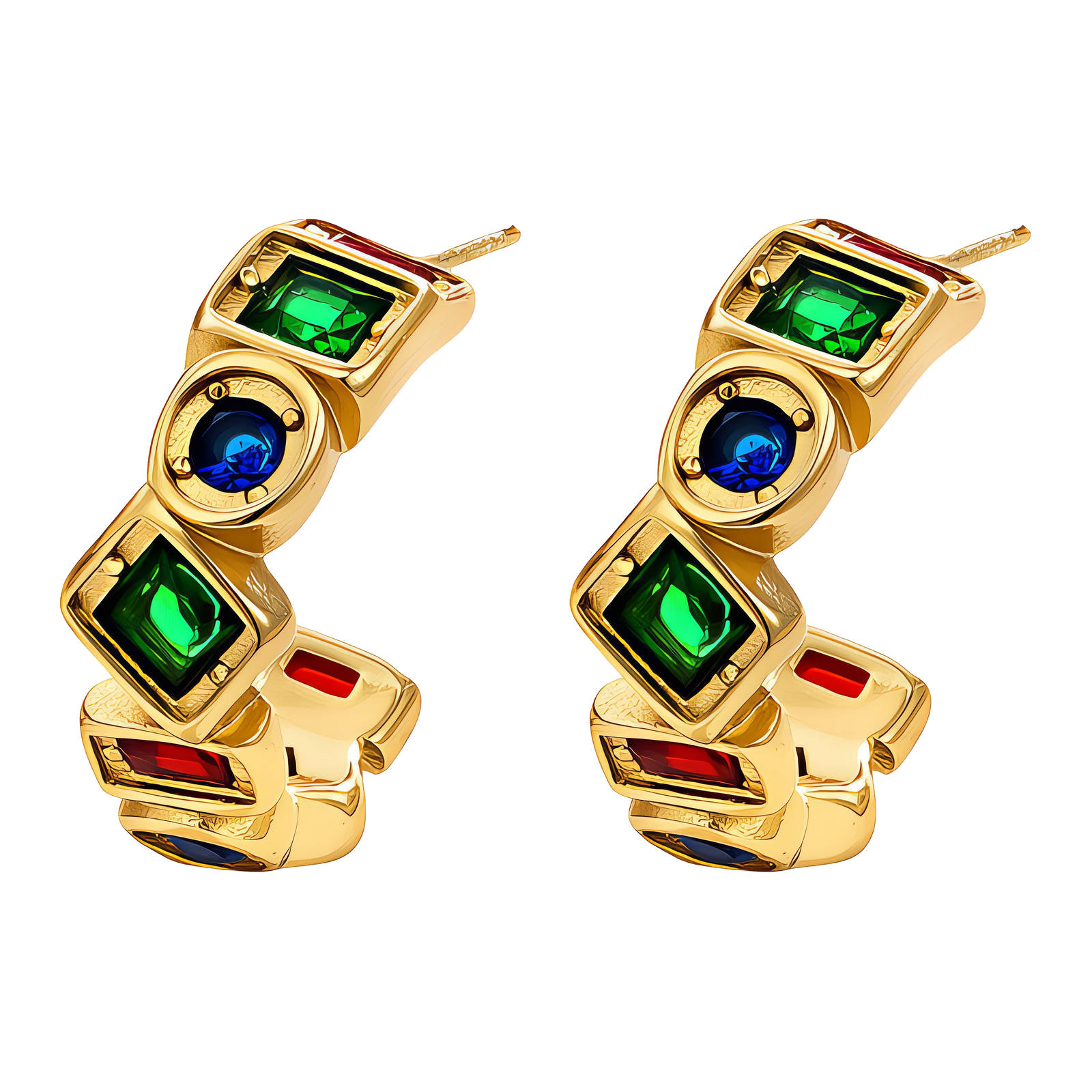 Earrings, 18K Gold Plated Steel SKU #90588-0 wholesale supplier -Glozzo
