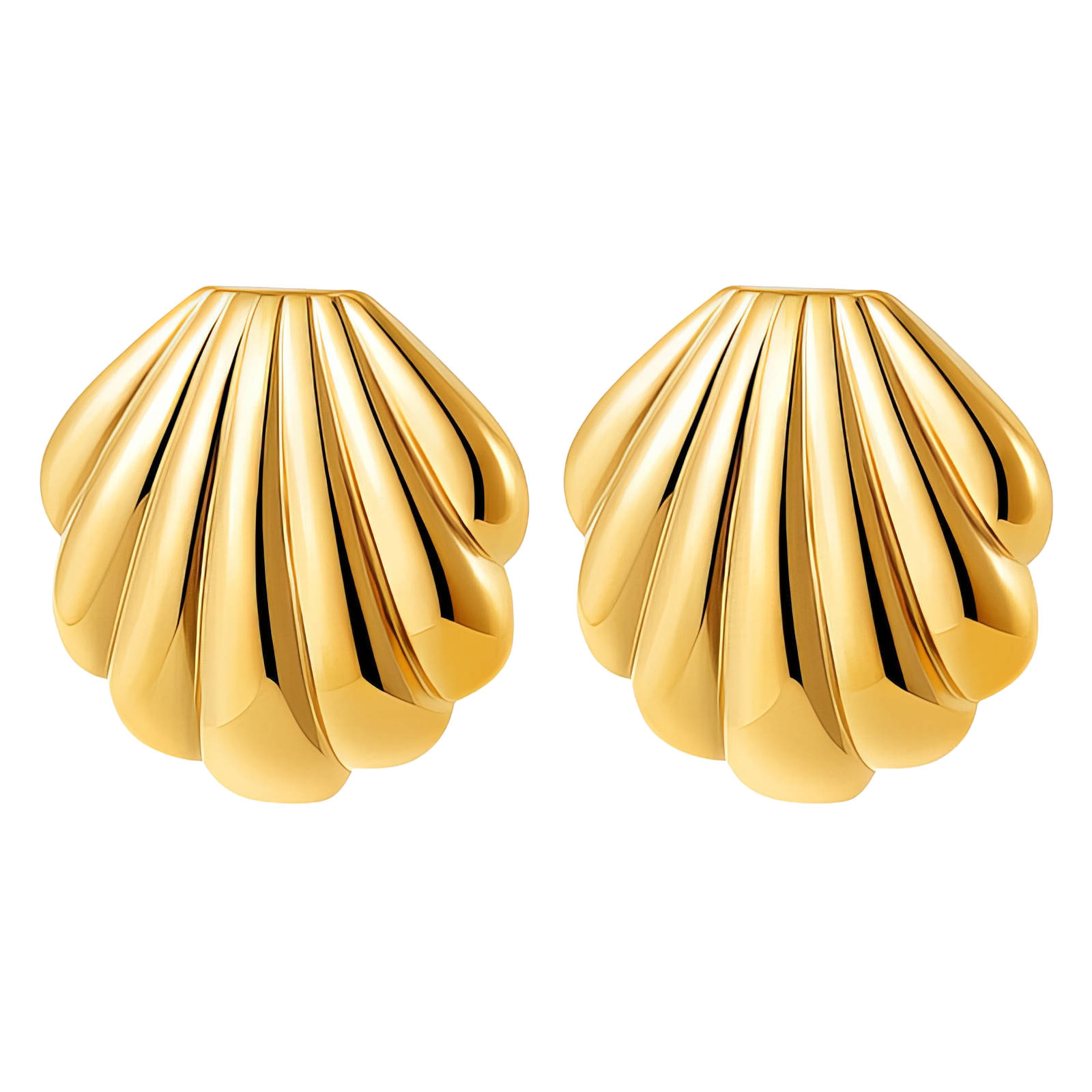 "Seashells" Earrings, 18K Gold Plated Steel SKU #90646-0 wholesale ...
