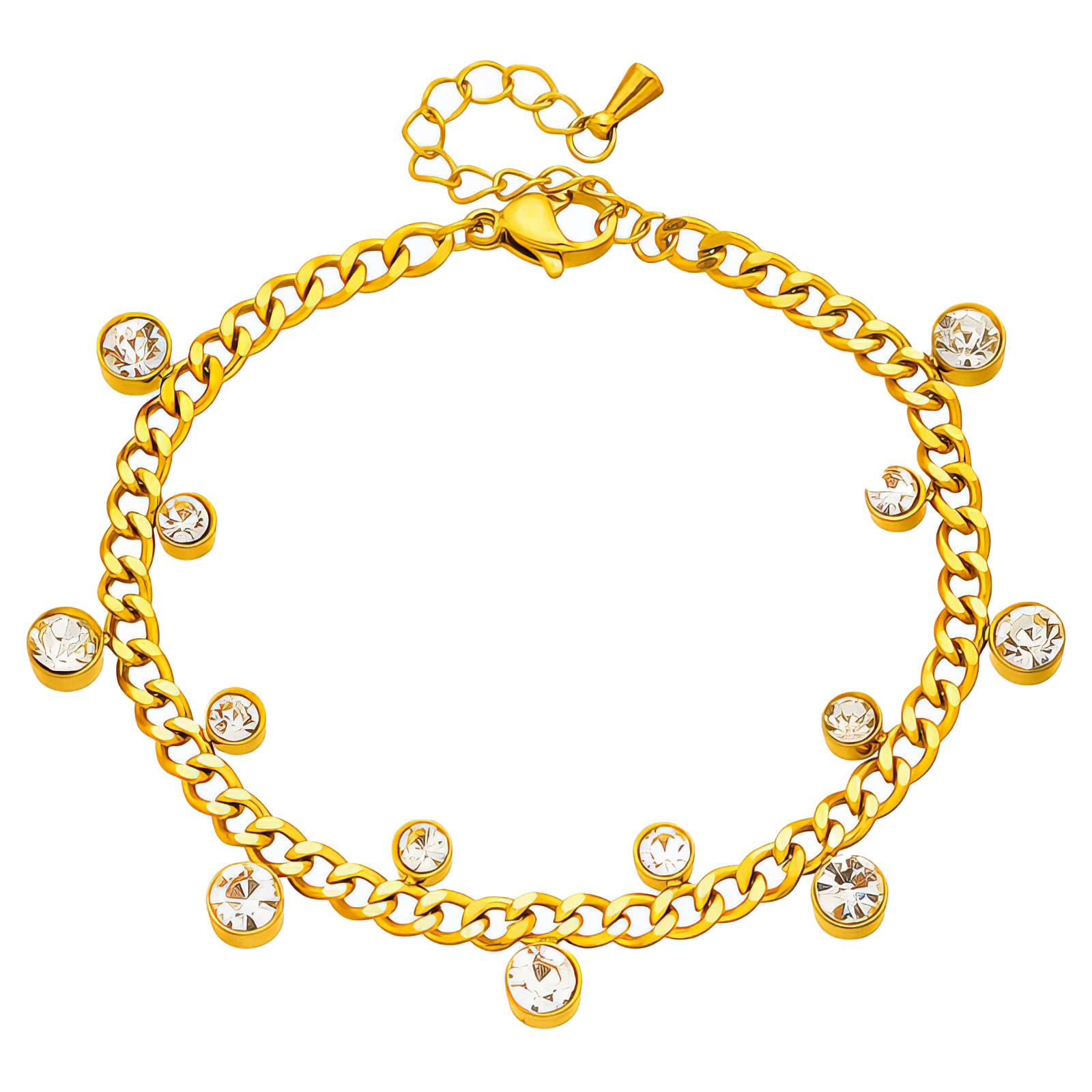 Bracelet, 18K Gold Plated Steel SKU #90689-0 wholesale supplier -Glozzo