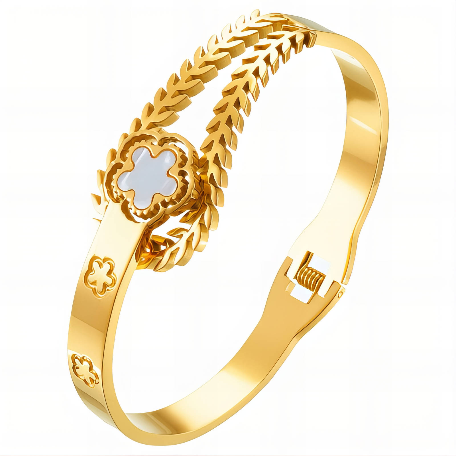 "Flowers" Bracelet, 18K Gold Plated Steel SKU #91171-0 wholesale ...