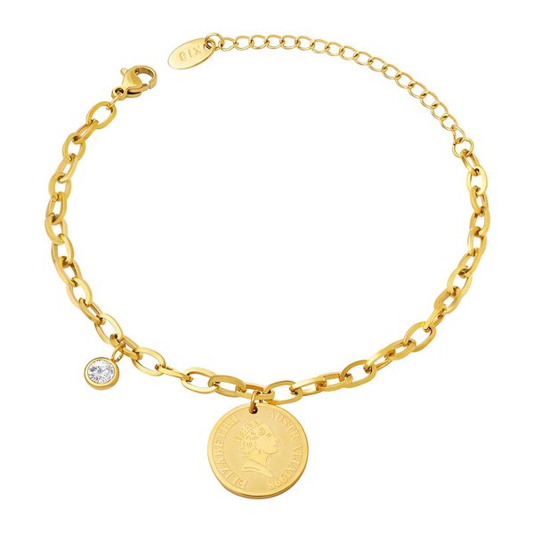 18K gold plated Stainless steel bracelet, Intensity SKU #84947-4 ...